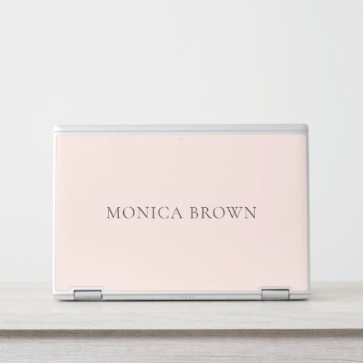 Elegant Blush Pink Minimalist HP Laptop Skin | Zazzle