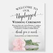 Elegant Blush Pink Rose Unplugged Wedding Ceremony Foam Board | Zazzle