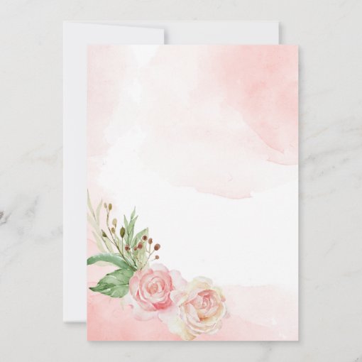 Elegant blush pink roses birthday party invitation | Zazzle