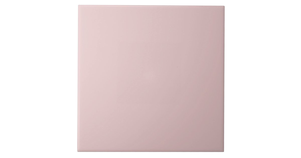 Elegant Blush Pink Solid Color Chic Feminine Ceramic Tile | Zazzle