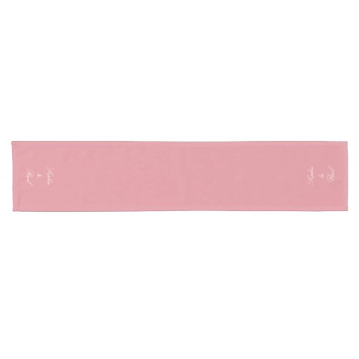 Elegant Blush Pink Wedding Table Runner | Zazzle