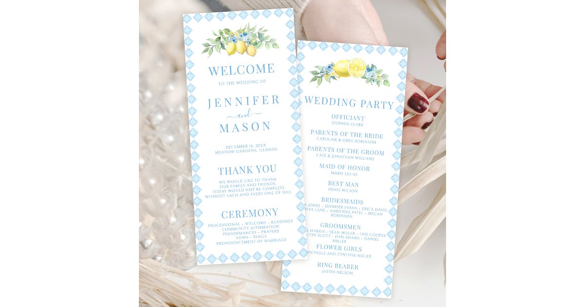 Elegant Bohemian Pastel Floral Wedding Programs | Zazzle