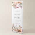 Elegant Boho Autumn Floral Wedding Welcome Retractable Banner | Zazzle