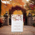 Elegant Boho Autumn Floral Wedding Welcome Retractable Banner | Zazzle