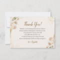 Elegant Boho Bridal Shower with Beige & Yellow Flo Thank You Card | Zazzle