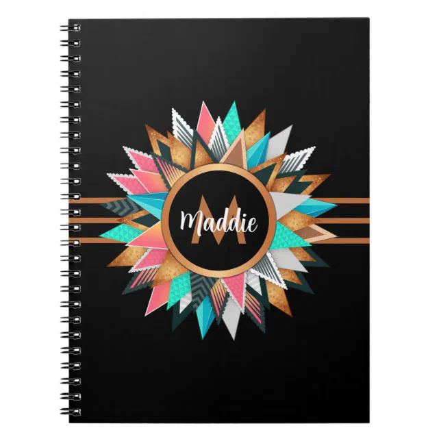 Elegant Boho Chic Personalized Notebook | Zazzle