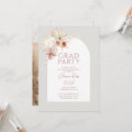 Elegant Boho Floral Grad Party Invitation | Zazzle