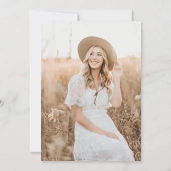 Elegant Boho Floral Grad Party Invitation | Zazzle