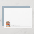 Elegant Book Lovers Personalized Note Card | Zazzle