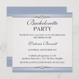 Elegant Border Bachelorette Party Invitation | Zazzle