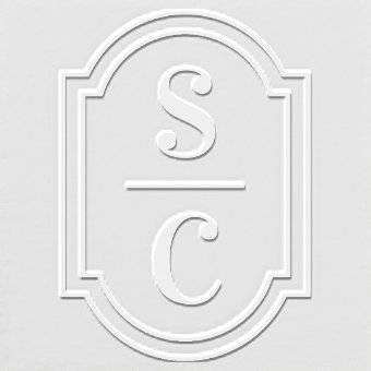 Elegant border couples monogram initials embosser | Zazzle