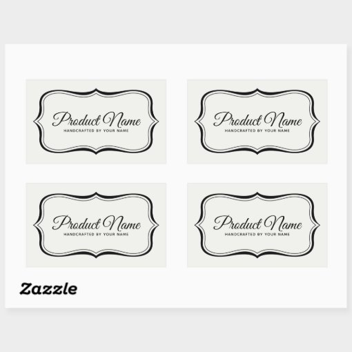 Elegant Border Product Label Template | Zazzle