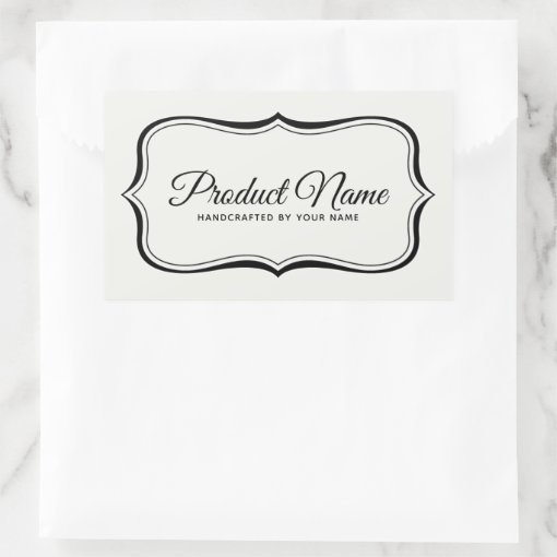 Elegant Border Product Label Template | Zazzle