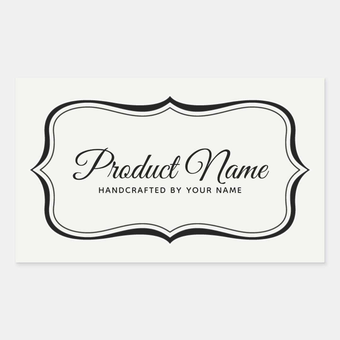 Elegant Border Product Label Template | Zazzle