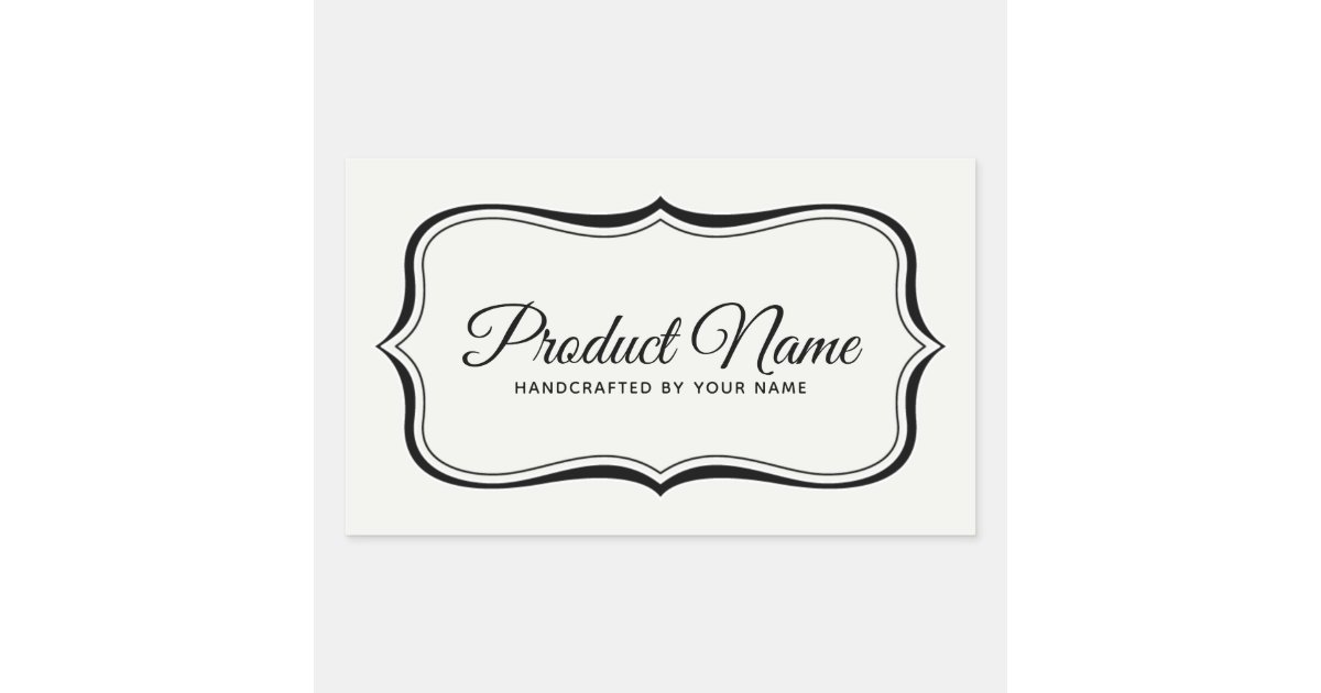 Elegant Border Product Label Template | Zazzle