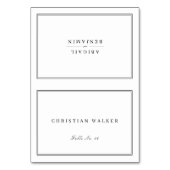 Elegant Borders Minimalist Foldable Place Card | Zazzle