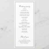 Elegant borders minimalist wedding program | Zazzle