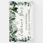Elegant Botanic Wedding Anniversary Backdrop Banner Zazzle