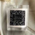 Elegant Botanical Black & White Product Jar Label | Zazzle