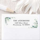 Elegant Botanical Eucalyptus Greenery Name Script Label | Zazzle