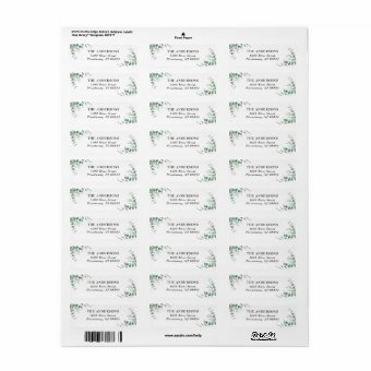 Elegant Botanical Eucalyptus Greenery Name Script Label | Zazzle