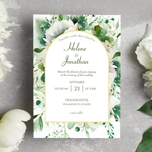 Elegant Botanical Floral Garden Wedding Invitation | Zazzle Elegant Botanical Floral Garden Wedding Invitation | Zazzle