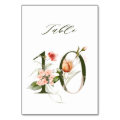 Elegant Botanical Floral Number 10, Table Number | Zazzle