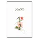 Elegant Botanical Floral Number 1, Table Number | Zazzle