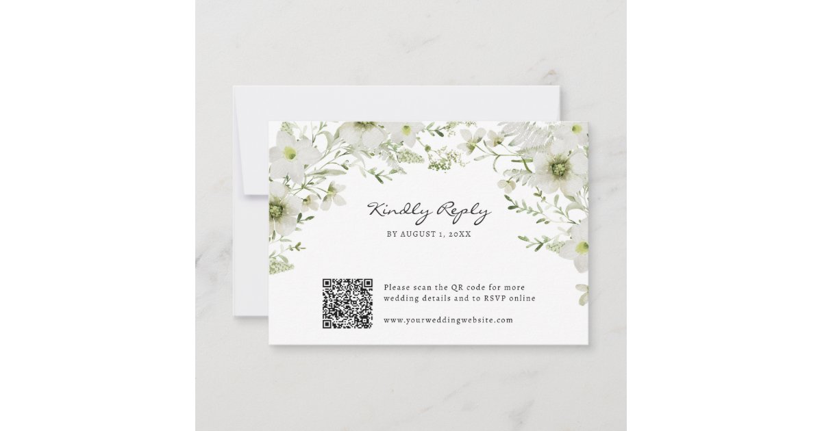 Elegant Botanical RSVP Card | Zazzle