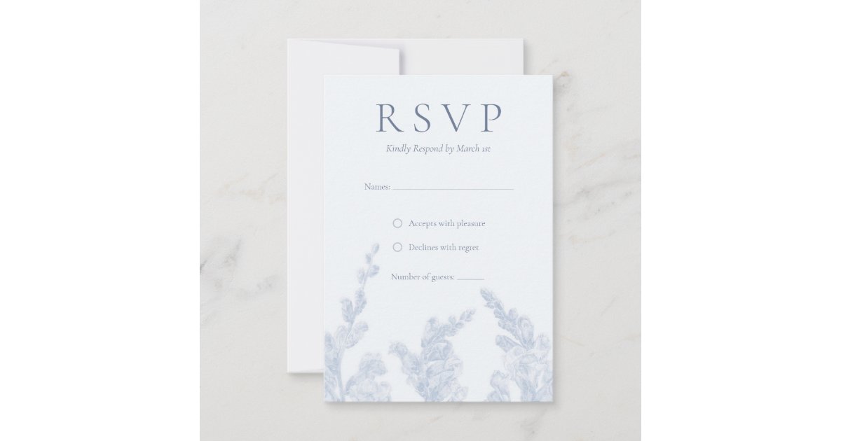 Elegant Botanical RSVP Wedding Invite | Zazzle