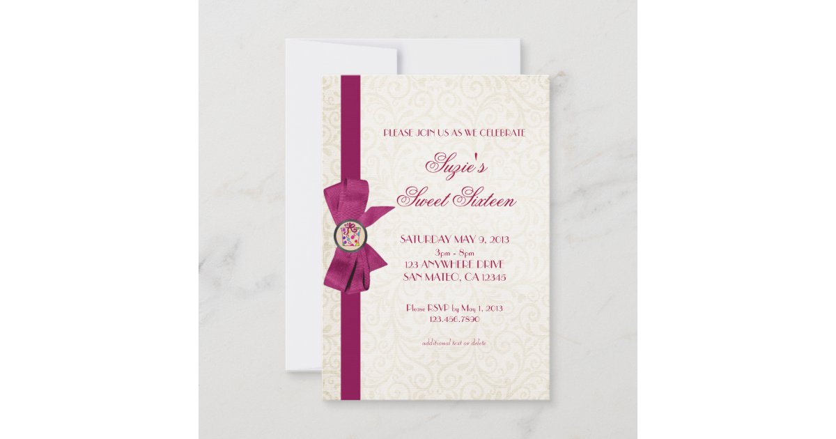 Elegant Bow Invitation | Zazzle