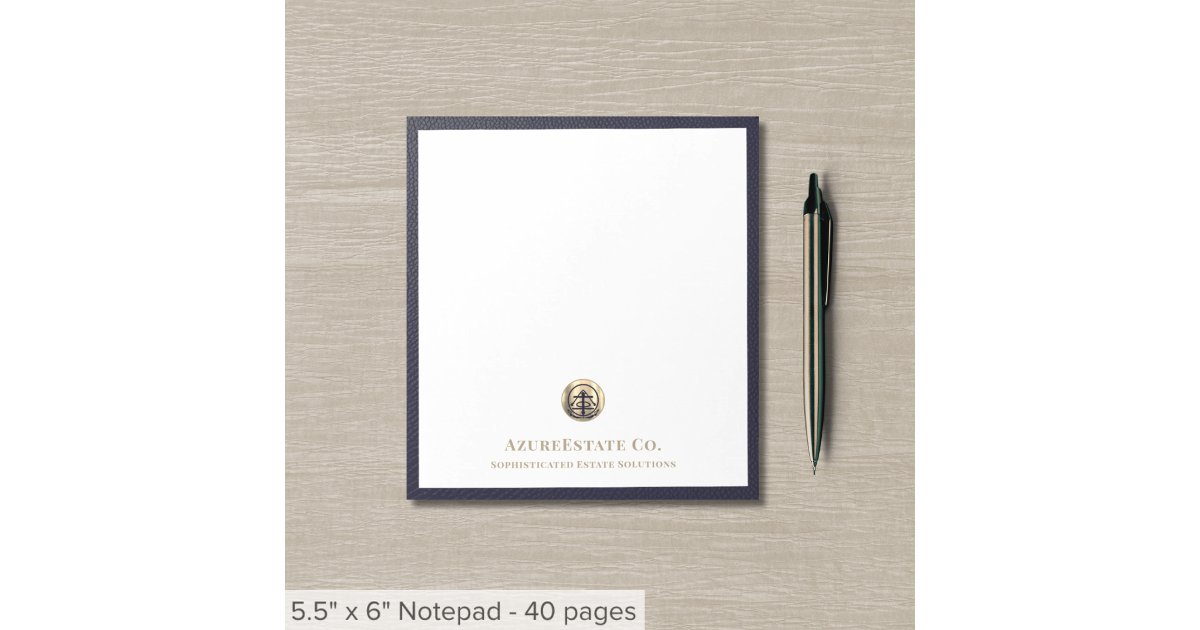 Elegant Branded Notepad | Zazzle