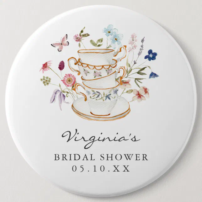 Elegant Bridal Shower Button | Zazzle
