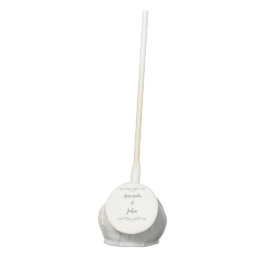 Elegant Bride Groom Couple Wedding Parties Gray Cake Pops | Zazzle