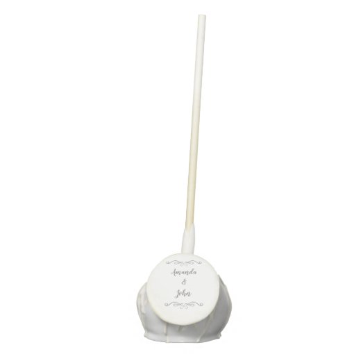 Elegant Bride Groom Couple Wedding Parties Gray Cake Pops | Zazzle