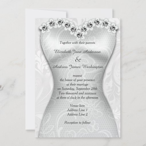 Elegant Brides Wedding Gown Invitation | Zazzle