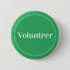 Elegant Bright Green Pin-back Volunteer Buttons | Zazzle