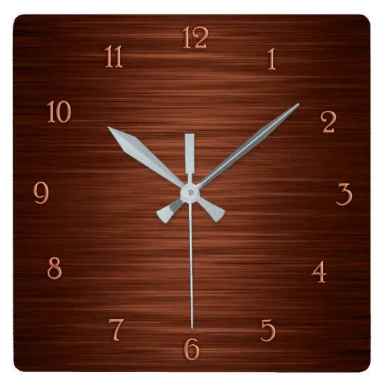 Elegant brown shaded wall clock | Zazzle.com