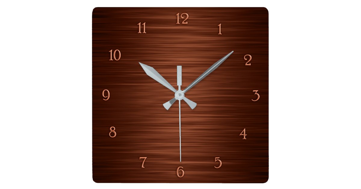 Elegant brown shaded wall clock | Zazzle.com