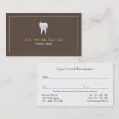 Elegant Brown Shiny Tooth Dental Appointment Frame | Zazzle