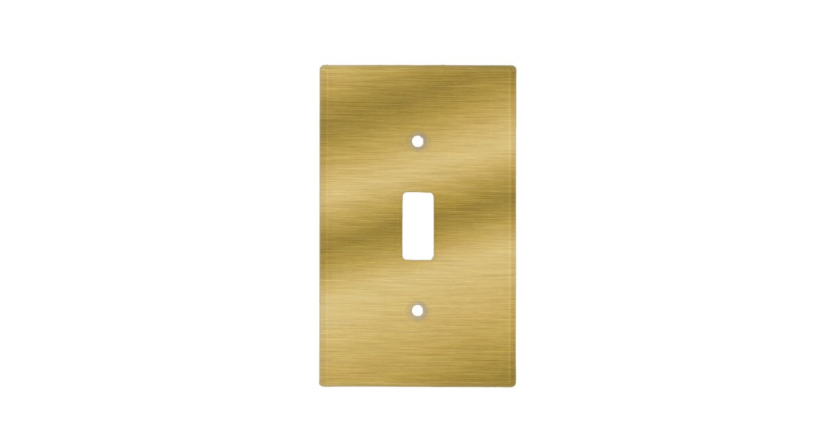 Elegant Brushed Gold Light Switch Cover | Zazzle