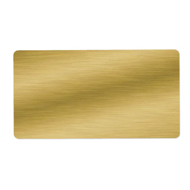 Elegant Brushed Gold Look Label | Zazzle