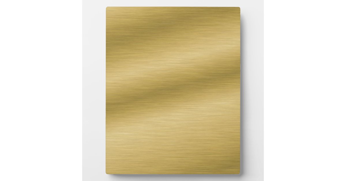 Elegant Brushed Gold Plaque | Zazzle
