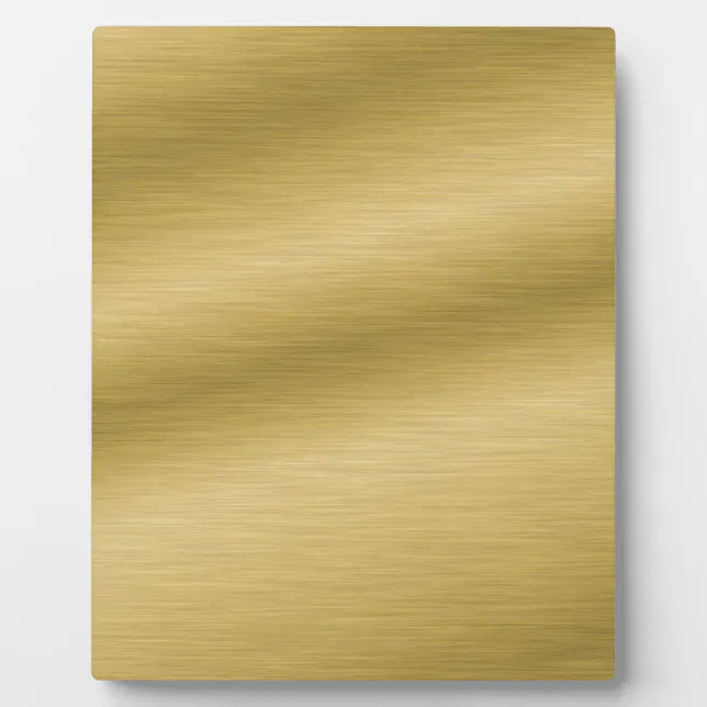 Elegant Brushed Gold Plaque | Zazzle