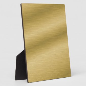 Elegant Brushed Gold Plaque | Zazzle