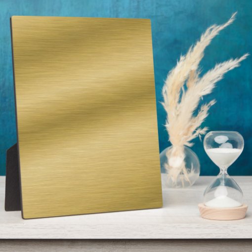Elegant Brushed Gold Plaque | Zazzle