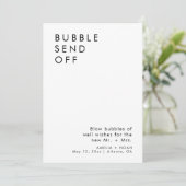 Elegant Bubble Send Off Wedding Reception Sign Invitation | Zazzle