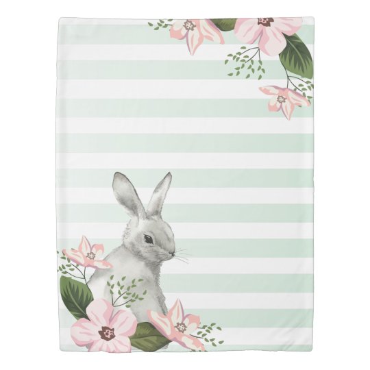 Elegant Bunny striped design Duvet Cover | Zazzle.com