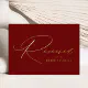 Elegant Burgundy and Gold Foil Reserved Sign | Zazzle
