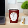 Elegant Burgundy Business Shower Logo Paper Cups | Zazzle